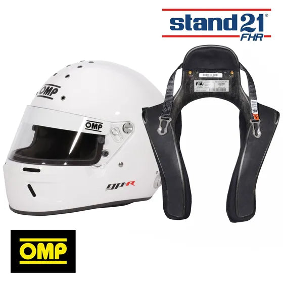 OMP GP-R Helmet & Stand21 Club Series FHR Device Package ...
